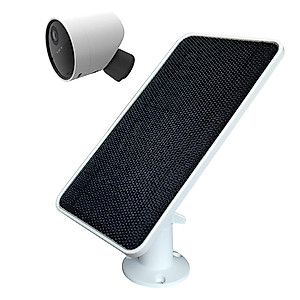 JJMASEE Solar Panel for SimpliSafe Outdoor Security Cameras (1 Pack), Featuring Weatherproof Durability and Continuous Power Supply, Comes with a 13FT Cable and Aluminium Alloy Wall Mount