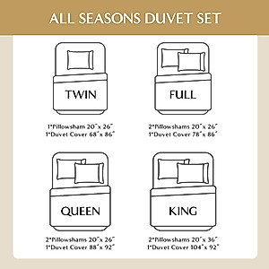 Simple&Opulence 100% Linen Duvet Cover Set, 3 Pieces Belgian Flax Breathable Bedding, 1 Comforter Cover+2 Pillowshams with Coconut Button Closure(King,Linen)