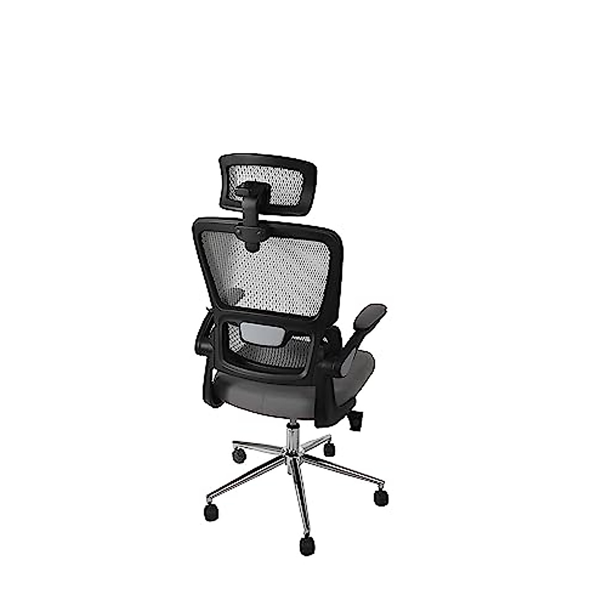 Mesh Ergonomic Office Chair with Flip Up Arms High Back Desk Chair -High Adjustable Headrest with Flip-Up Arms, Tilt Function, Lumbar Support Swivel Computer Chair Task Chair,Executive Chair, Gray