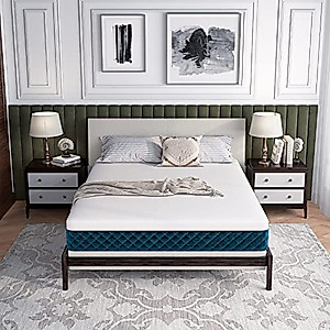 NAFORT Queen Size Mattress in A Box, 10 Inch Hybrid Mattress with Gel Infused Memory Foam & Bamboo Charcoal Foam, CertiPUR-US Certified, Ultra-Plush Mattress for Pressure Relief - Queen