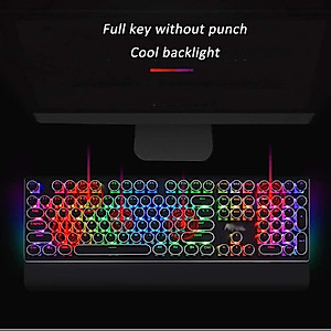 BXZYYL Mechanical Keyboard and Mouse Combo Gaming 108 Keys Wired USB Keyboards, Programmable Gaming for PC Gamer