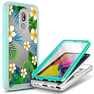 E-Began Case Compatible for LG Stylo 5 with [Built-in Screen Protector], LG Stylo 5V/Stylo 5X/Stylo 5 Plus, Full-Body Protective Rugged Bumper Cover, Shockproof Impact Resist Case -Hawaii