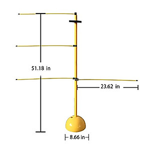 Retyion Kids Basketball Training Equipment Dribble Stick Adjustable Height Basketball Dribble Trainer for Indoor Outdoor