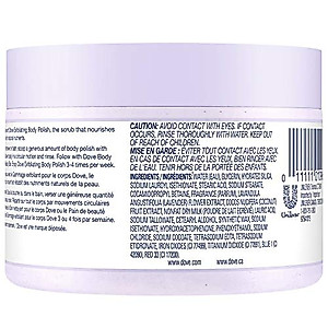 Dove Exfoliating Body Polish Body Scrub Crushed Lavender & Coconut Milk 10.5 oz