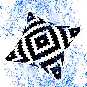 Yaofavo Outdoor Pillow Covers Set of 2, Waterproof Boho Throw Pillow Covers Geometric Pillow Cases for Patio Garden (Black&white-04, 18x18 Inch)