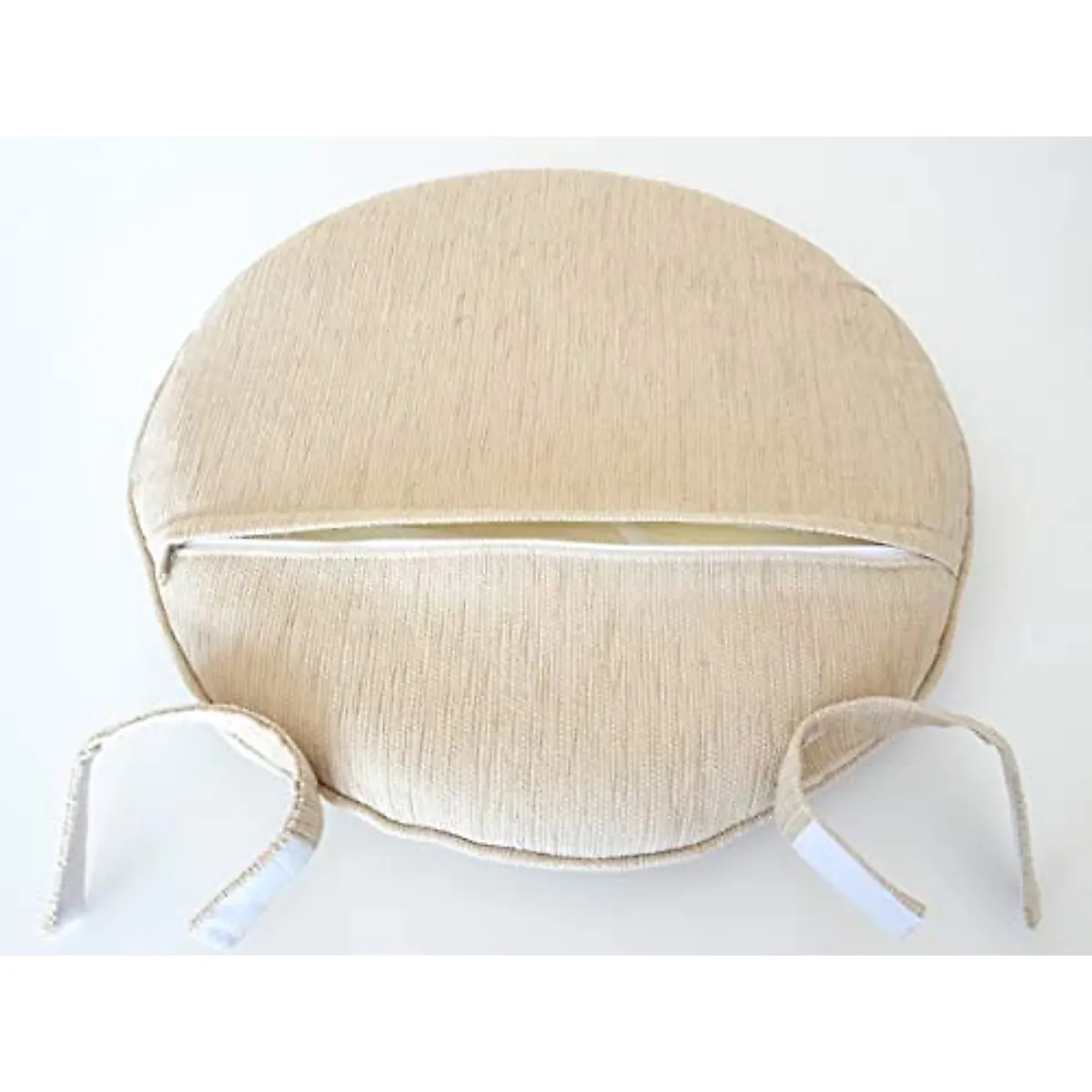 Set of 4 Denver Dining Handmade Wicker Side Chairs with Cream Cushions Natural Rattan, White Wash