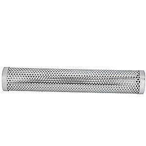 AMONIDA Grill Smoker Tube, Stainless Steel 12in Smoker Tube, Stylish for Gas Grill Charcoal Grill Electric Grill(Round)