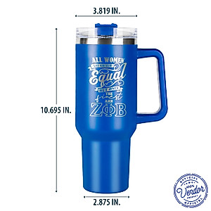 BBGreek Zeta Phi Beta Official Vendor - Stainless Steel Insulated Tumbler - 40 oz - Sorority Paraphernalia