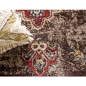 Rugs.com Eden Collection Rug – 6 Ft Runner Chocolate Brown Medium Rug Perfect for Hallways, Entryways