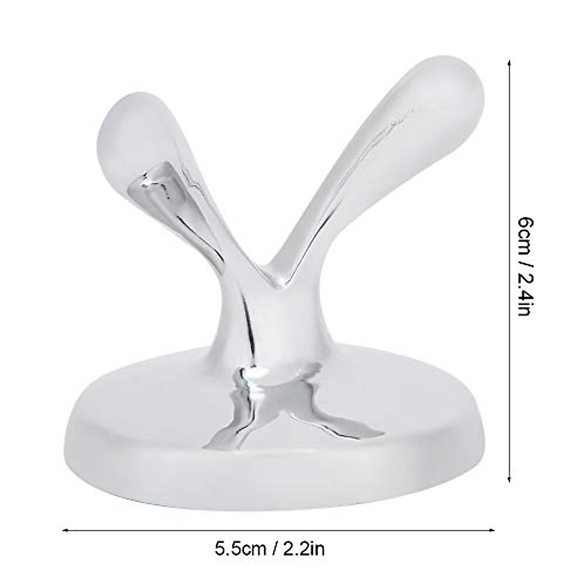 Omabeta Bathroom Towel Hook, Unique Wall Mounted Stainless Steel Double Robe Hook, Practical Arc Design Coat Towel Hanger Holder for Bathroom Living Room Office Hotel(Double Robe Hook)