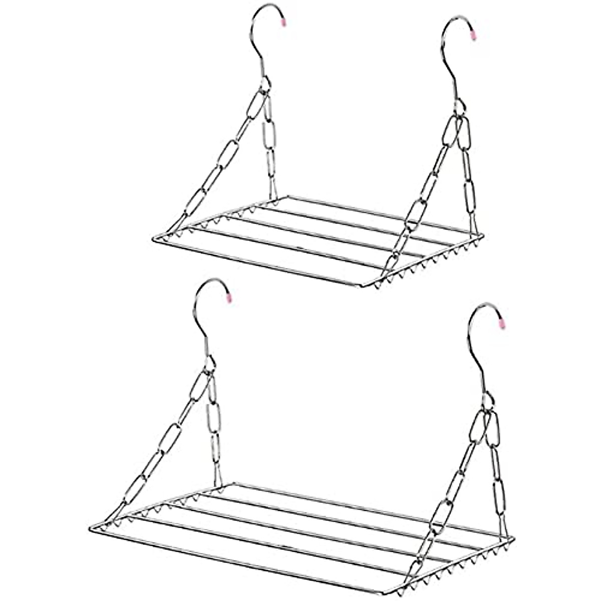 ZyHMW Clothes Airer Balcony Folding Shoe Drying Rack Clothes Airer Stainless Steel Laundry Underwear X6HC，Clothes Airer (Size : 40cm) (Size : 40cm)