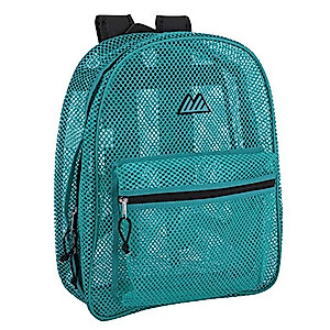 Summit Ridge Mesh Backpacks for Kids, Adults, School, Beach, and Travel, Colorful Transparent Mesh Backpacks with Padded Straps