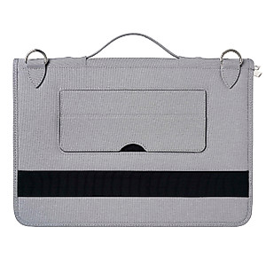 Broonel Grey Leather Laptop Messenger Case - Compatible with ASUS ZenBook Flip UX560UQ 15.6" 2 in 1 - Black