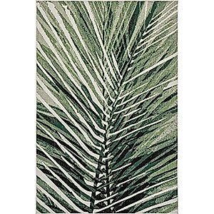 nuLOOM Kalene Double Palm Indoor/Outdoor Area Rug, 4' x 6', Green