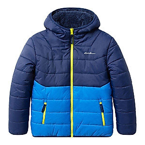 Eddie Bauer Kids Reversible Plush Hoodie Jacket (as1, alpha, m, regular, Navy/Royal, Medium 10/12)