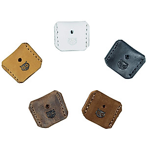 Hide & Drink, Set of 5 Head Key Covers, Key Protectors, Key Sleeves, Full Grain Leather, Handmade (Multicolor Earth)
