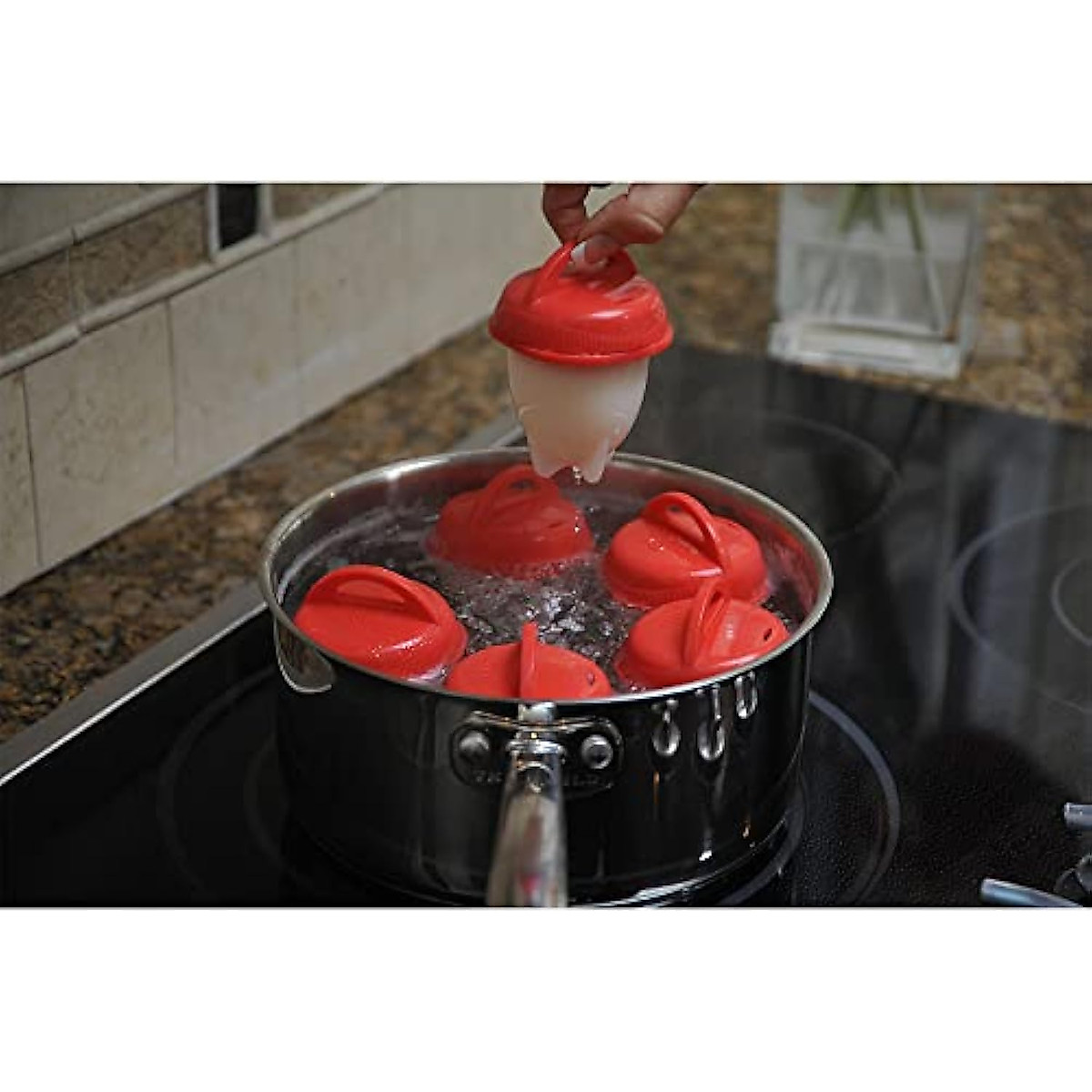 Boiled Egg Cooker Silicone Mold : Hard Boiled Eggs Cups 6 Pcs Golden Egg Maker Flower Mold Rings For Frying Eggs Cooker