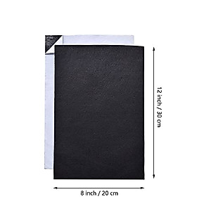 Jtnohx Self Adhesive Felt Sheets, 12 Pieces Black Sticky Felt, 8"x12" Soft Felt Sheets with Adhesive Backing for Sewing DIY Crafts (Black)