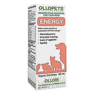 OLLOPETS Energy, Organic Homeopathic Remedy for All Pets, 1 Fl Ounce