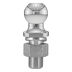 CURT 40069 Chrome Trailer Hitch Ball, 10,000 lbs, 2-Inch Diameter, 1-1/4 x 2-5/8-Inch Shank