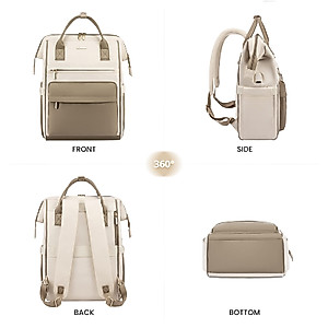 LOVEVOOK Laptop Backpack Purse for Women Waterproof Teacher Nurse Bag, 17.3 inch Work laptop Bag with USB Port, Business Travel Computer Backpack