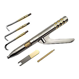 Dental Automatic Crown Remover Gun Type Spring Loaded with 4 Tips and Adjusting Wrench