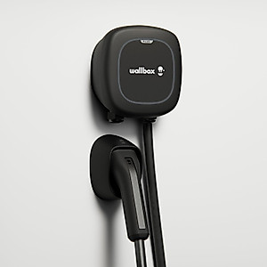 Wallbox Pulsar Plus Level 2 Electric Vehicle Smart Charger - 40 Amp NEMA Ultra Compact, WiFi, Bluetooth, Alexa and Google Home - 25 Foot Cable - UL Certified - Indoor/Outdoor