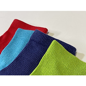 COUVER Youth Kids Sports Quarter Athletic Socks, RED, Size Youth Large