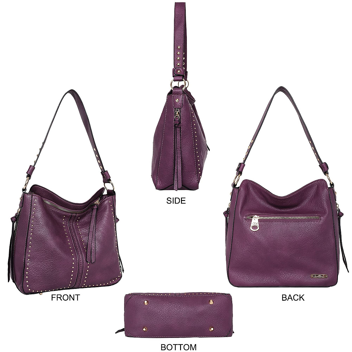 Montana West Womens Purses and Handbags Crossbody Hobo Bags Leather Shoulder Satchel Purses for Women Purple