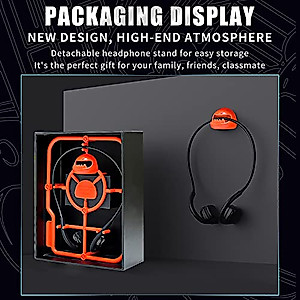 2022 New Wireless Bone Conduction Headphones Bluetooth 5.3 Open-Ear Earphones Wireless Sports Headset Waterproof Earbuds with Mic Phone Call Music for Workouts Running Driving Working Gaming (Black)