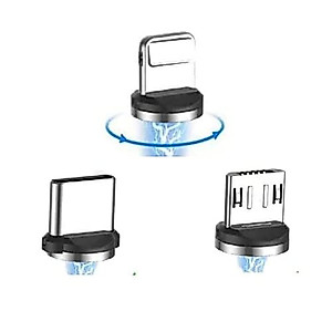 Statik Magnetic Tips - 3 Tip Connectors That Magnetically Straps Into The Charging Cable - Compatible with All Devices - Universal and Easy to Use (Pack of 3)