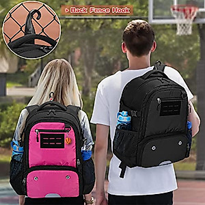 DSLEAF Basketball Bag, Soccer Backpack with Ball Compartment & Shoe Compartment for Basketball, Soccer, Volleyball Sports