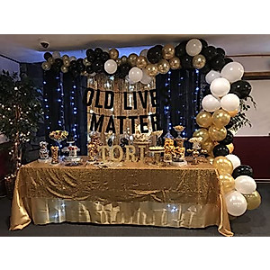 Black Glitter Funny Birthday Banner, Old Lives Still Matter Birthday Decorations, Funny Birthday Banner,Retirement Party Banner,Funny Birthday and Retirement Party Decorations (Pre-Assembled)