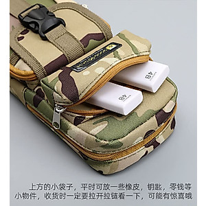 JUSIMON Pencil Case Pencil Box Storage Box for School Students Boys Teens Kids Small Tool Bag Large Capacity Pen Case Pouch Men Camo Cordura (Desert)