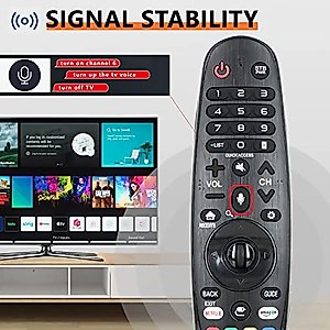 Universal Remote Control fit All LG Smart-TV,for LG LCD LED UHD QLED 4K HDR TVs（NO Voice Function and Flying Mouse Function）
