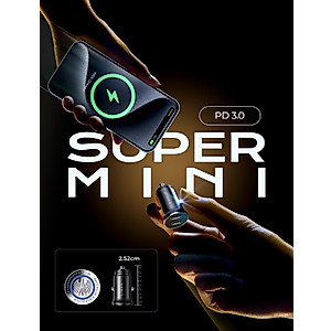 LISEN USB C Car Charger Fast Charging 60W 2-Pack Type C Car Phone Charger Mini&Metal USB C Cigarette Lighter Adapter for Ipad Pro iPhone 15 Pro Max Plus Apple Ipad Pro Samsung Galaxy S24 Google Pixel