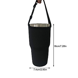 Tumbler Carrier for Stanley 30oz, Carrier Holder Pouch for 30 oz Insulated Tumbler Coffee Cup, Tumbler Carrier with Strap