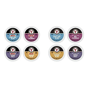 Victor Allen's Coffee Variety Pack with Decaf Options, 96 Count Single Serve Coffee Pods for Keurig Brewers