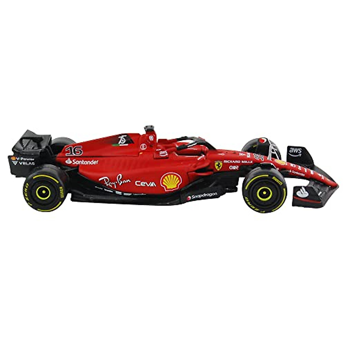 Bburago Ferrarii F1-75#16 C. Leclerc 2022 1/43 Diecast Model Car 36832