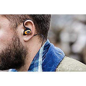 ISOtunes PRO Bluetooth Earplug Headphones, 27 dB Noise Reduction Rating, 10 Hour Battery, Noise Cancelling Mic, OSHA Compliant Bluetooth Hearing Protector (Safety Orange)
