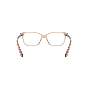 Coach HC6143 Prescription Eyewear Frames, Transparent Peach/Demo Lens, 52 mm