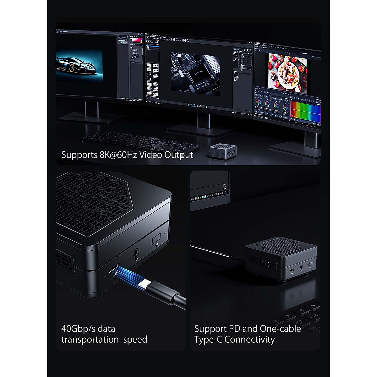 MINISFORUM Mercury EM680 Mini PC AMD Ryzen 7 6800U 32GB LPDDR5 6400MHz 512GB PCIe4.0 SSD AMD Radeon 680M Mini Computer, WiFi 6E/BT5.2,1 x TF Card Slot/2x USB4/1 x HDMI/3X USB3.2