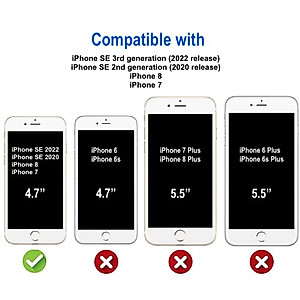 Shamo's Soft TPU Clear Case for iPhone 7, 8, SE 2nd & 3rd Gen - Slim, Flexible & Protective Cover with Enhanced Grip & Shock Absorption - Convenient Carry Option with Lanyard Hole - Anti-Yellowing