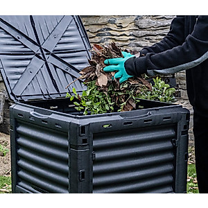 GARDEN FRIEND C1933431 Composter 300 Lt. Made of weather-resistant polypropylene, green