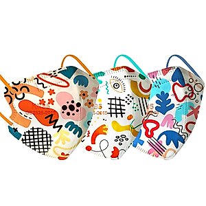 Kids KN95 Face Mask, 30 Pack KN95 Mask for Kids 5 Layers face Mask with Elastic Ear Loop, Multicolor Disposable Face Masks Respirator Protection for boys girls