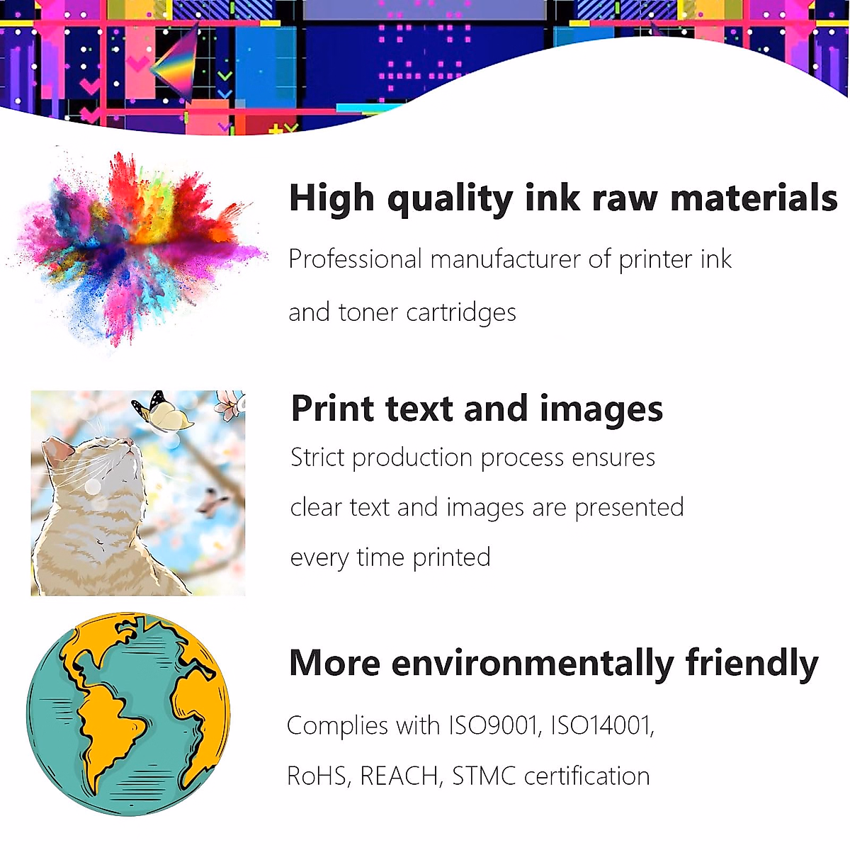 206A Black Magenta Toner Cartridge Compatible for HP Color Pro MFP M283fdw M283cdw M283 M255 M255dw M282nw Compatible with Original Toner Cartridge 206X W2113A