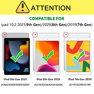 ZtotopCases for New iPad 9th/8th/7th Generation Case 10.2 Inch 2021/2020/2019, Premium PU Leather Folding Stand Cover for iPad 10.2" 9/8/7 Gen, Brown