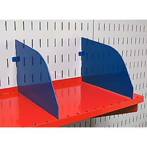 Wall Control Shelf Divider for 9in Deep Pegboard Shelf Assembly for use Pegboard and Slotted Tool Board – Blue