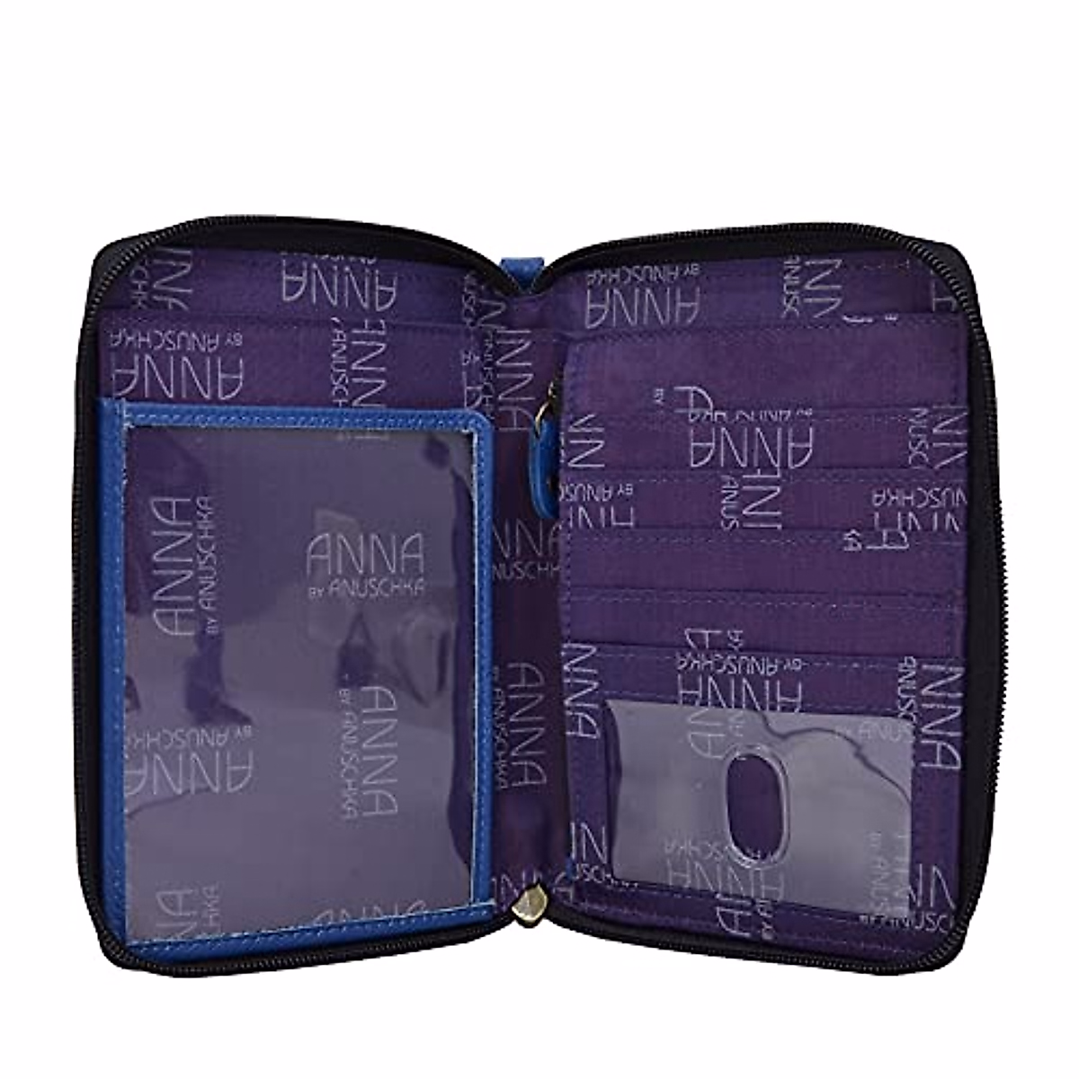 Anna by Anuschka Women's Hand-Painted Genuine Leather Passport Organizer Wristlet - Beach Day