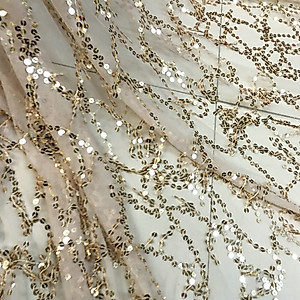 1 Meter Sequins Mesh Tulle Fabric for Sewing Crafts Dresses Costume Embroidery Tassel Lace Wedding Party Decoration